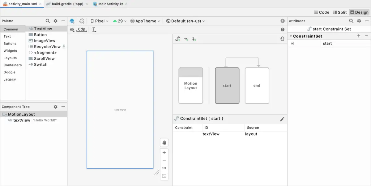 An Android MotionLayout Editor Tutorial – Answertopia
