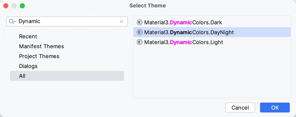 An Android Studio Material Design 3 Theming and Dynamic Color Tutorial ...