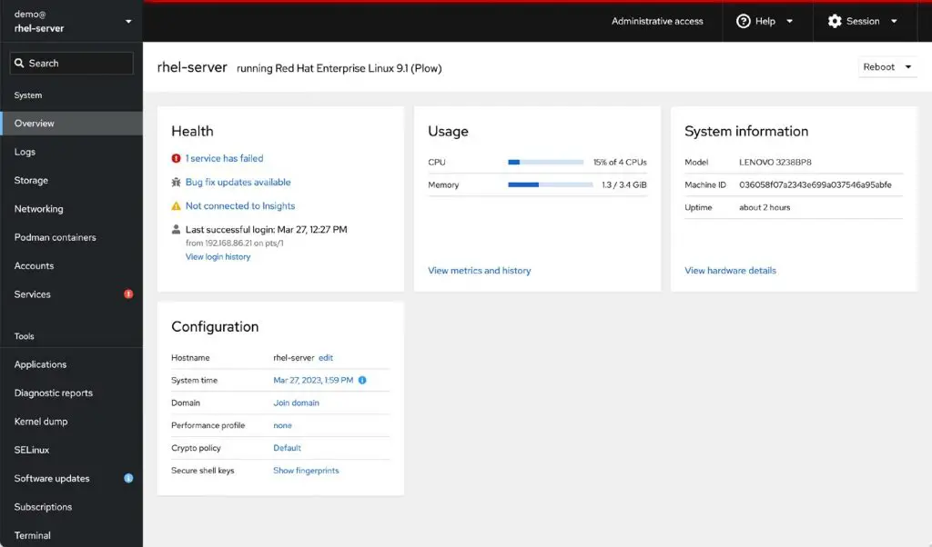 An Overview of the RHEL 9 Cockpit Web Interface – Answertopia