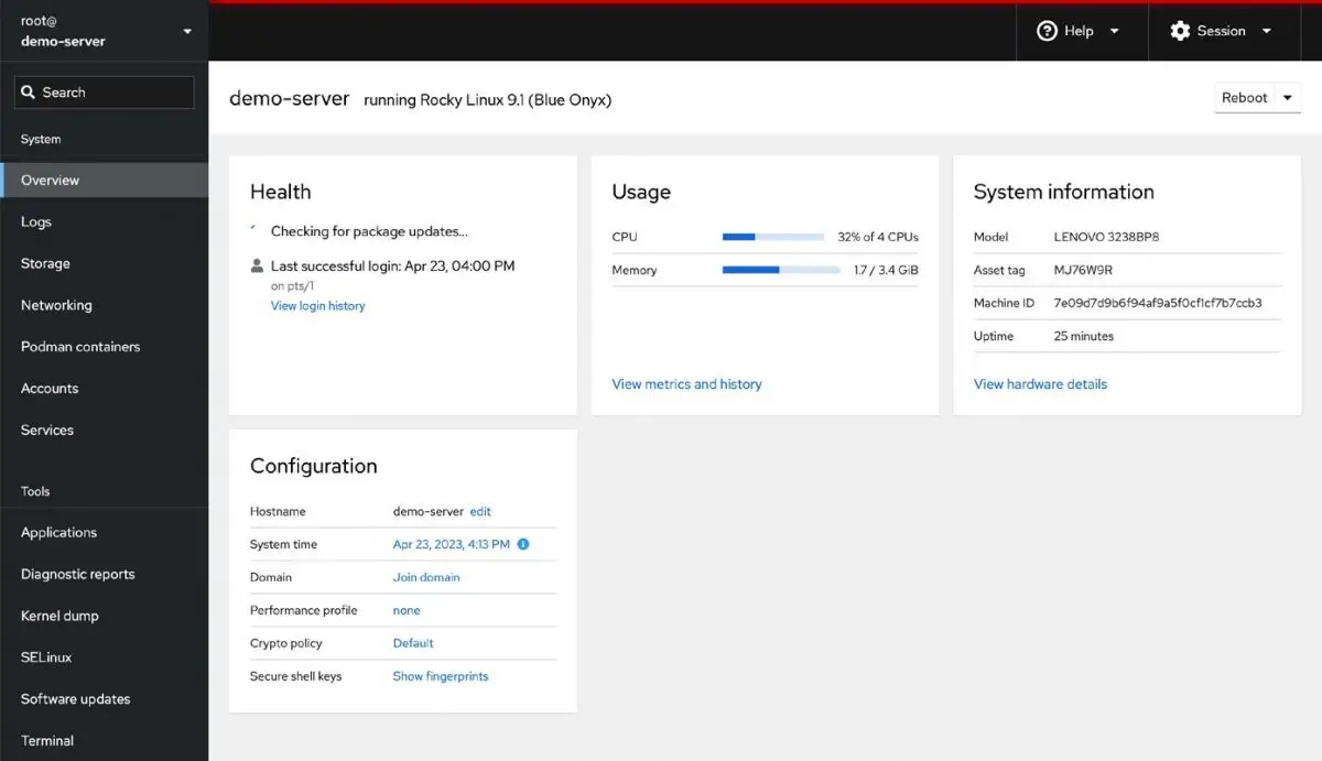 An Overview of the Rocky Linux 9 Cockpit Web Interface – Answertopia