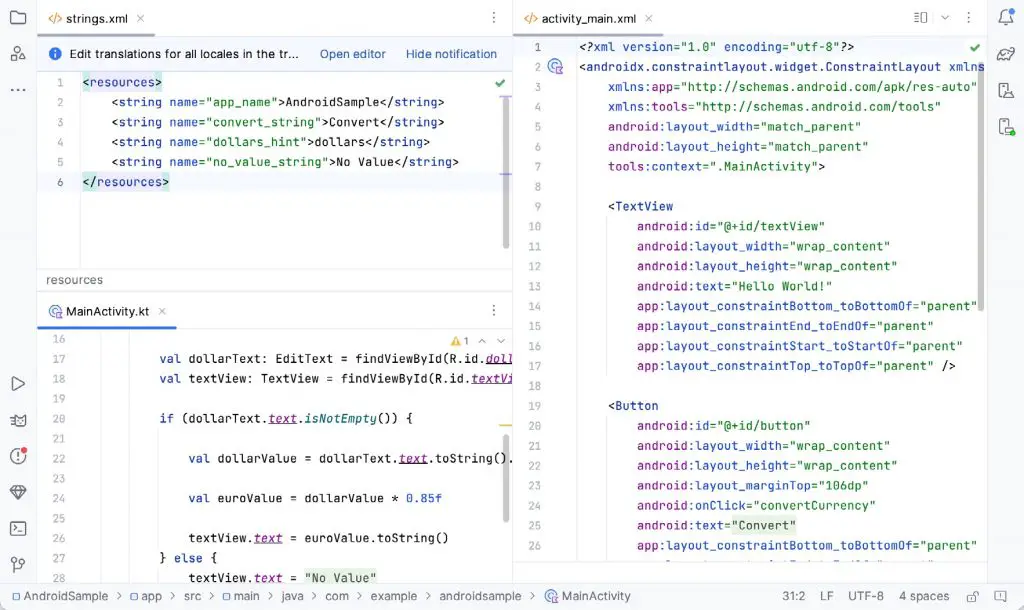 The Basics of the Android Studio Code Editor – Answertopia